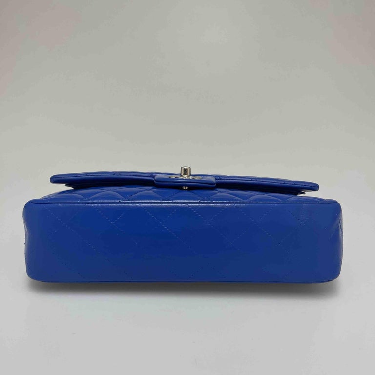 CHANEL Timeless Bag in Blue Lambskin For Sale at 1stDibs