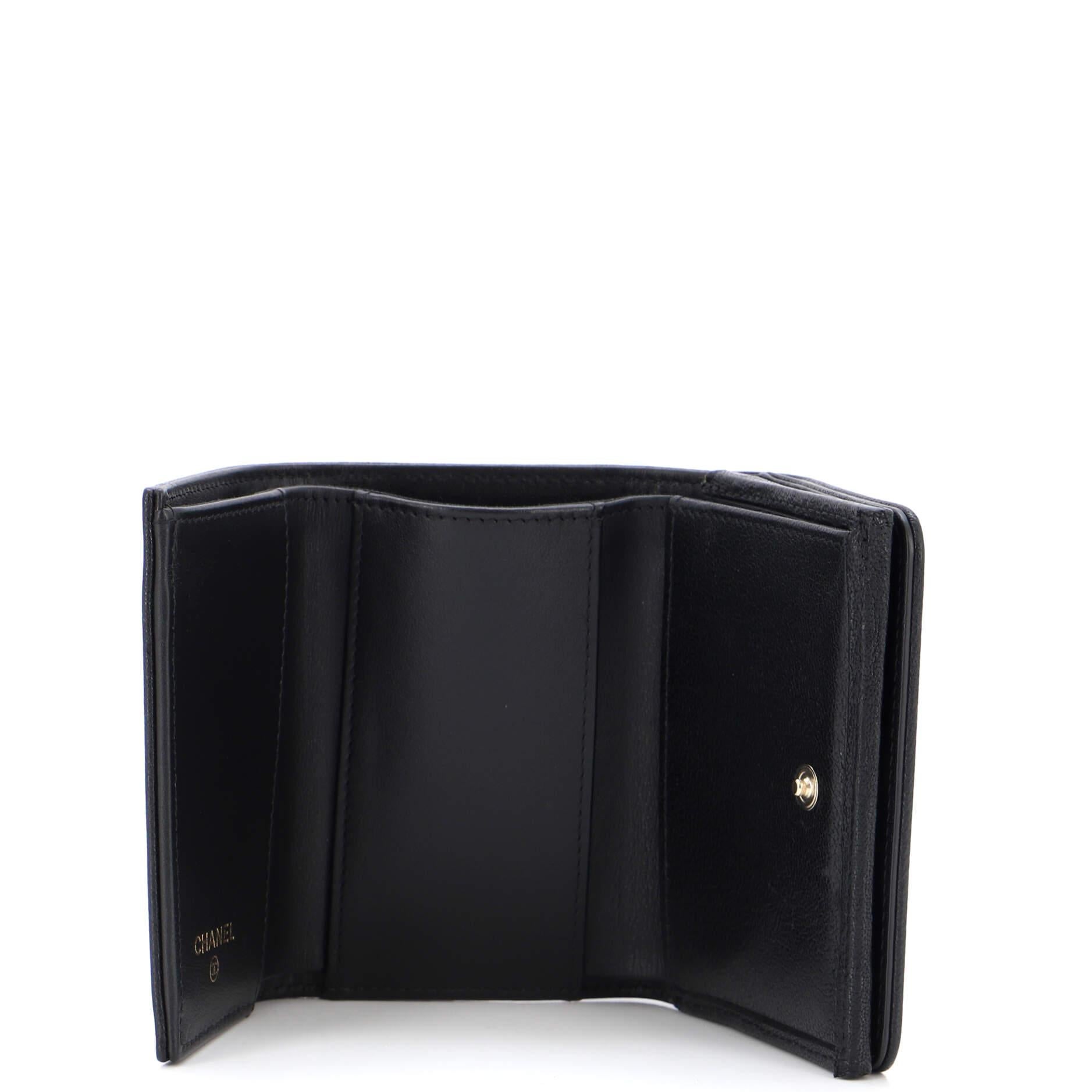Chanel Timeless CC Trifold Wallet Shiny Aged Calfskin Compact For Sale ...