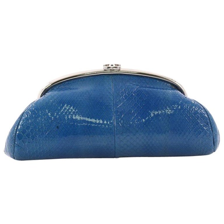 Chanel Timeless Clutch Python at 1stDibs