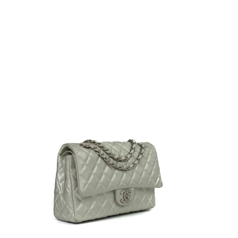CHANEL, Timeless in silver leather For Sale at 1stDibs