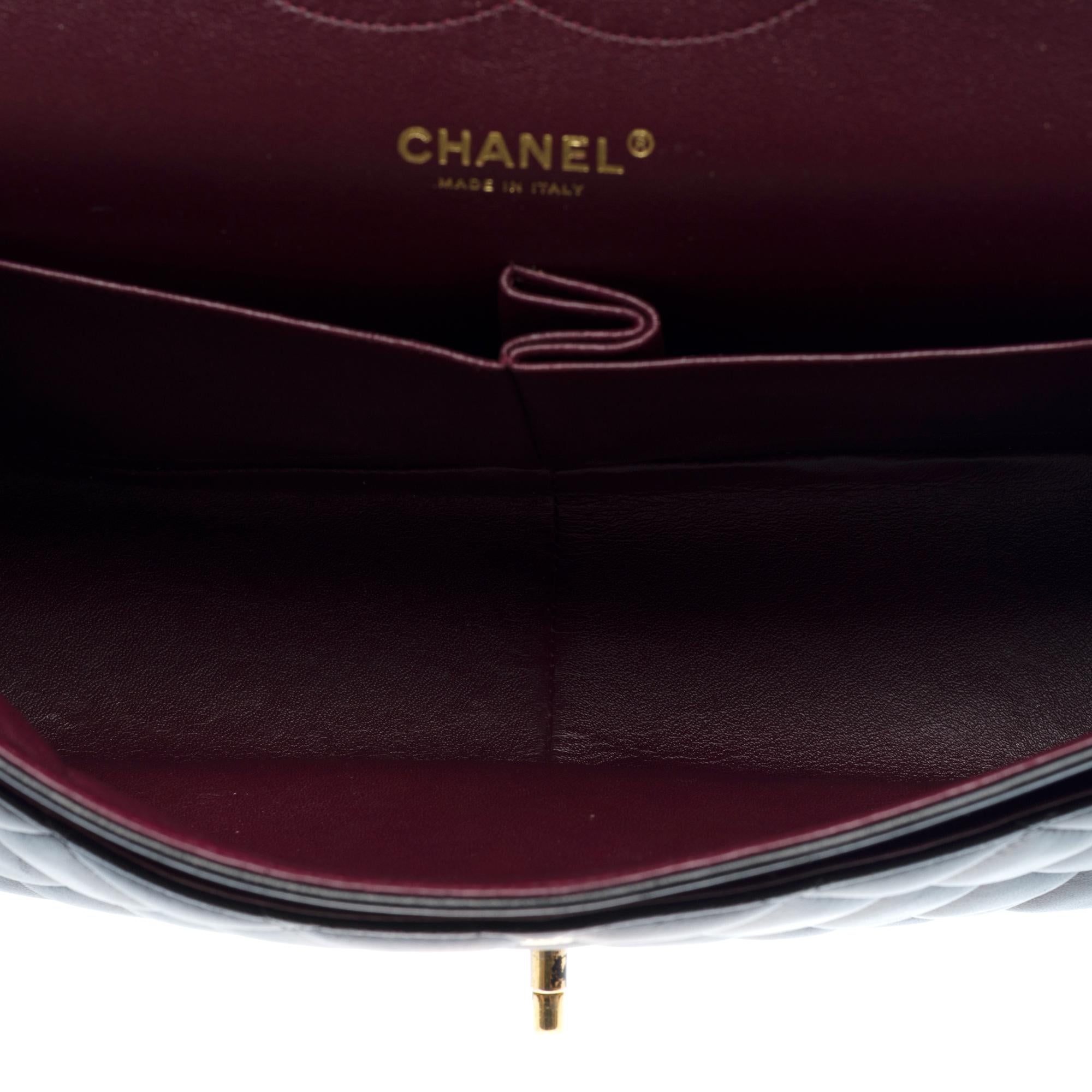 Chanel Timeless Jumbo double flap shoulder bag in Quilted Black ...