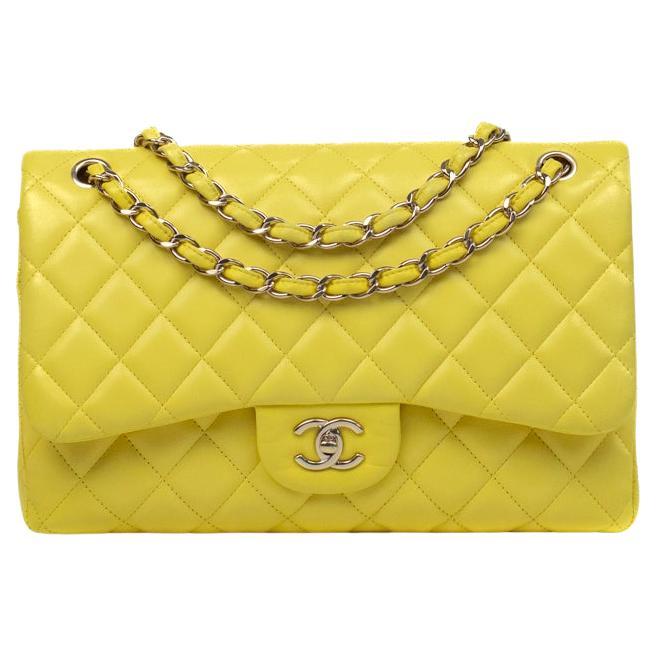 Chanel New Mini Yellow Velvet Flap Bag at 1stDibs | yellow chanel bag ...