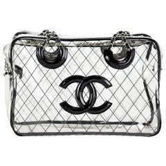 Chanel Hobo Handbag Transparent Teardrop Spring 2018 Clear Pvc Satchel ...