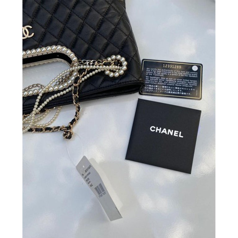 Chanel Timeless Rare Pearl Black Lambskin Shoulder Bag Tote and ...
