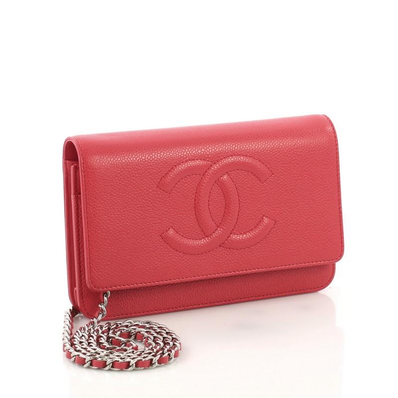 Chanel Timeless Wallet on Chain Caviar at 1stDibs