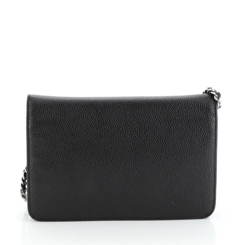 Chanel Timeless Wallet On Chain Caviar at 1stDibs