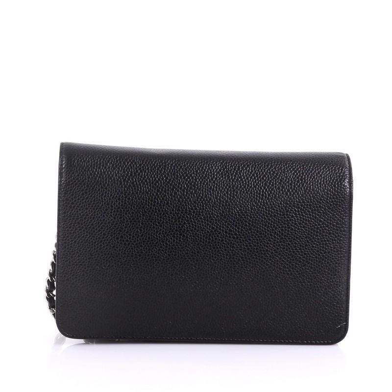 Chanel Timeless Wallet on Chain Caviar at 1stDibs