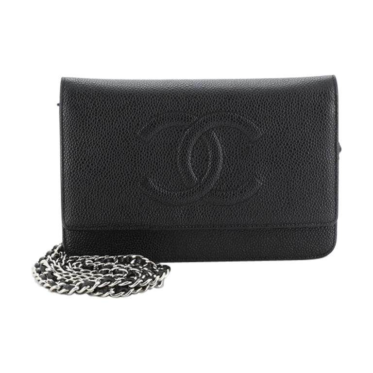 Chanel Timeless Wallet On Chain Caviar at 1stDibs