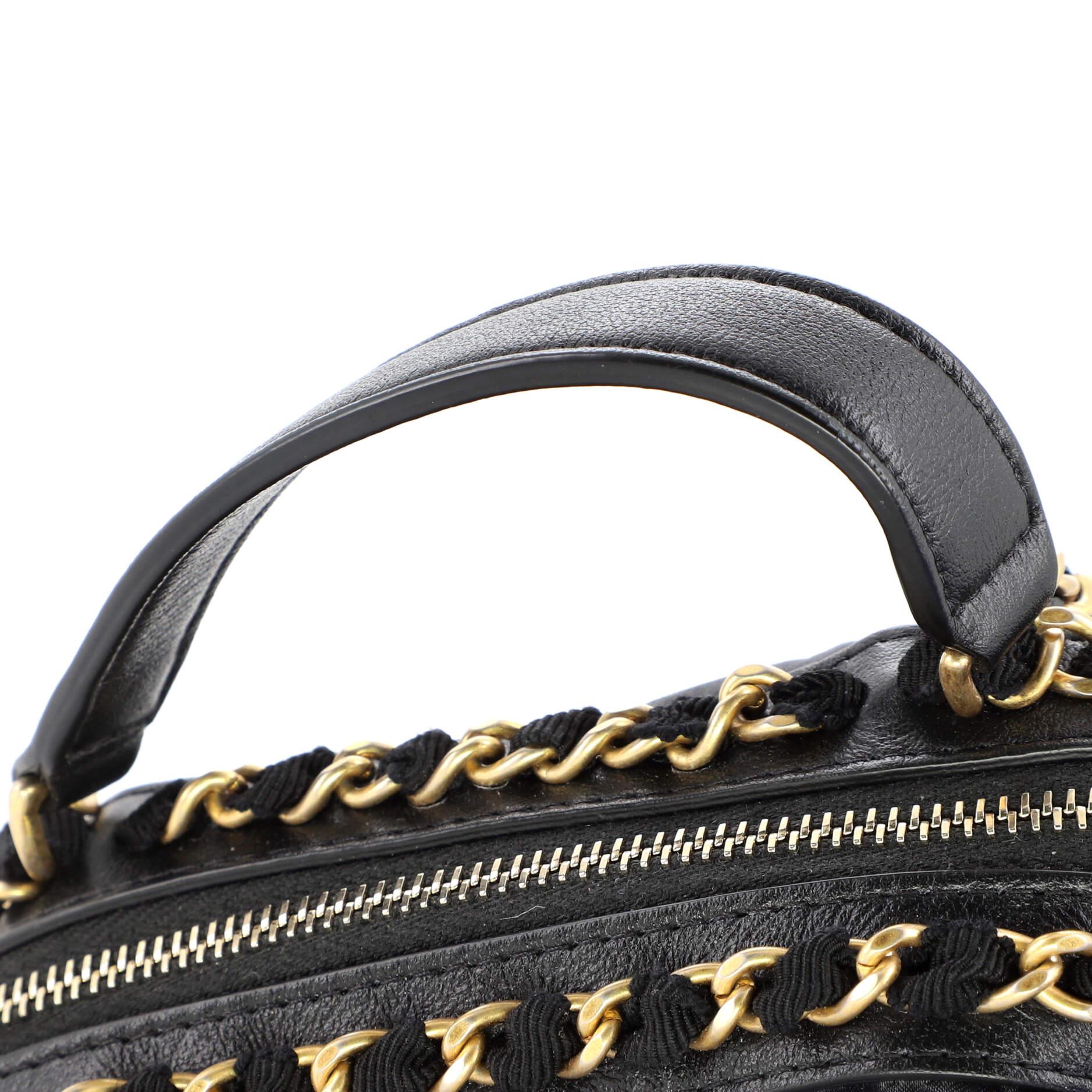 Chanel Top Handle Clutch with Chain Nylon with Grosgrain Mini For Sale ...