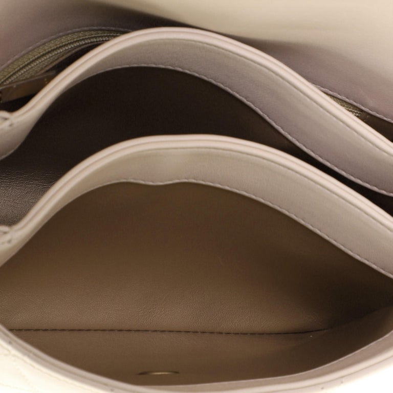 Chanel Top Handle Round Flap Bag Quilted Lambskin Medium at 1stDibs ...