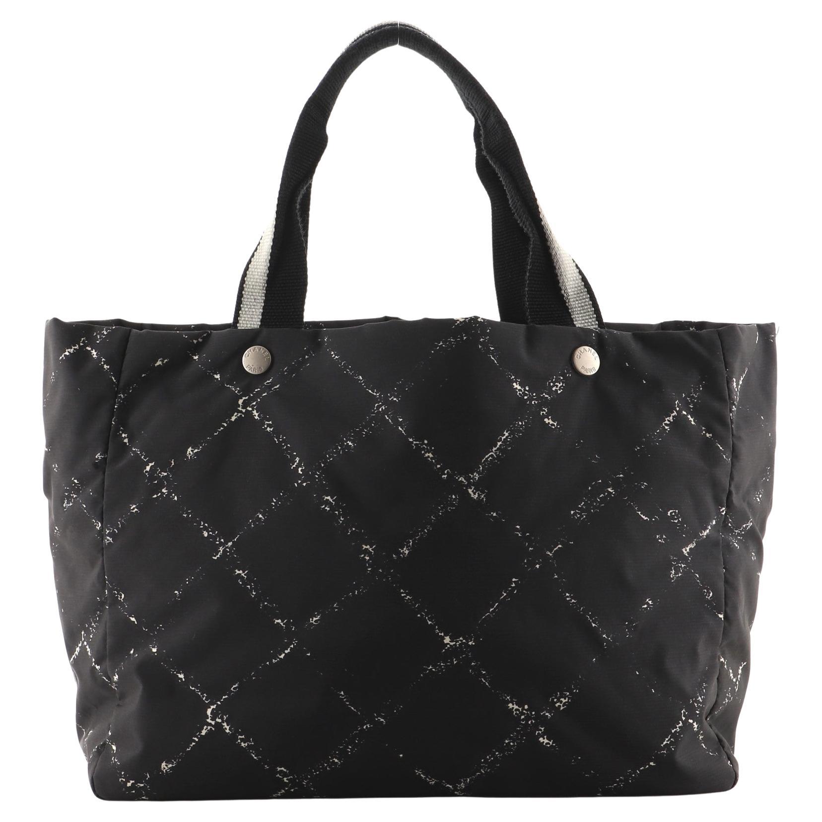 Chanel Travel Line Tote Printed Nylon Large at 1stDibs
