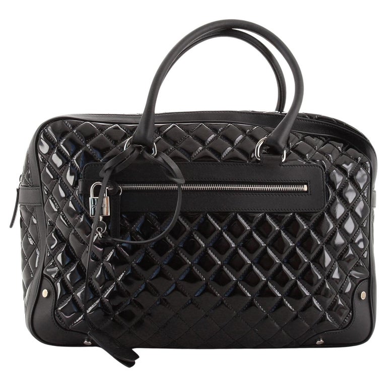 Chanel Travel Suitcase Quilted Vinyl with Calfskin Large at 1stDibs