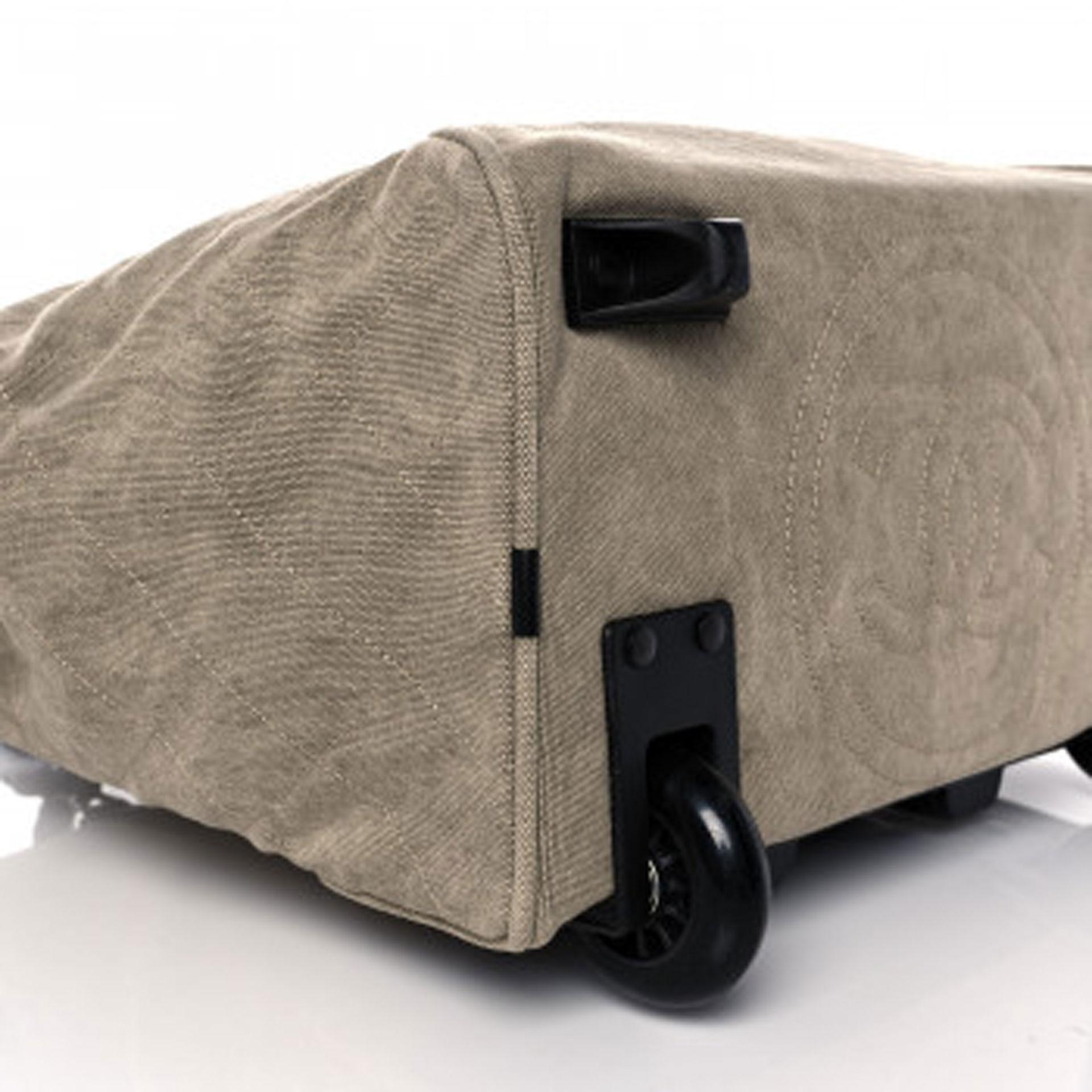 Chanel Travel Taupe Quilted Canvas Lambskin Rolling Carry On Suitcase ...