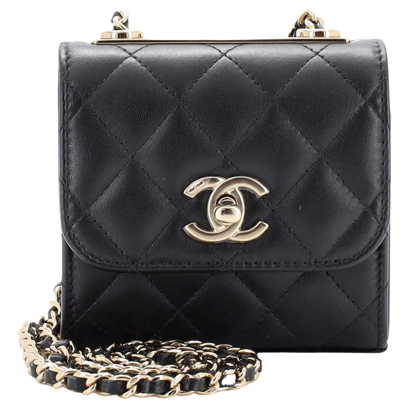 Chanel Trendy CC Clutch with Chain Quilted Lambskin Small For Sale at ...
