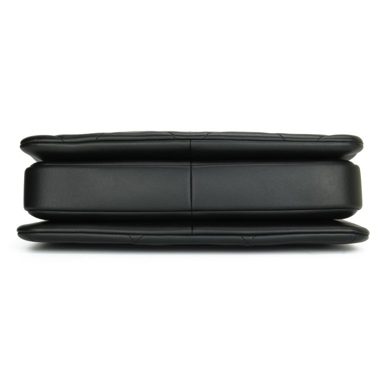 CHANEL Trendy CC Top Handle Bag Medium Black Lambskin with Gold ...