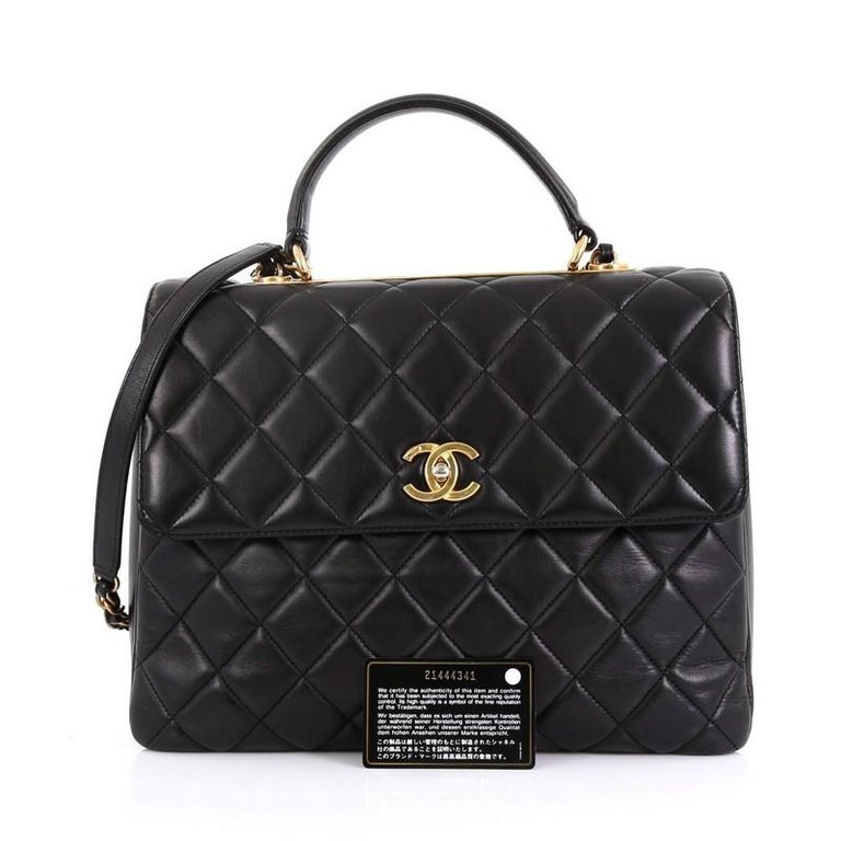 Chanel Trendy CC Top Handle Bag Quilted Lambskin Large at 1stDibs ...
