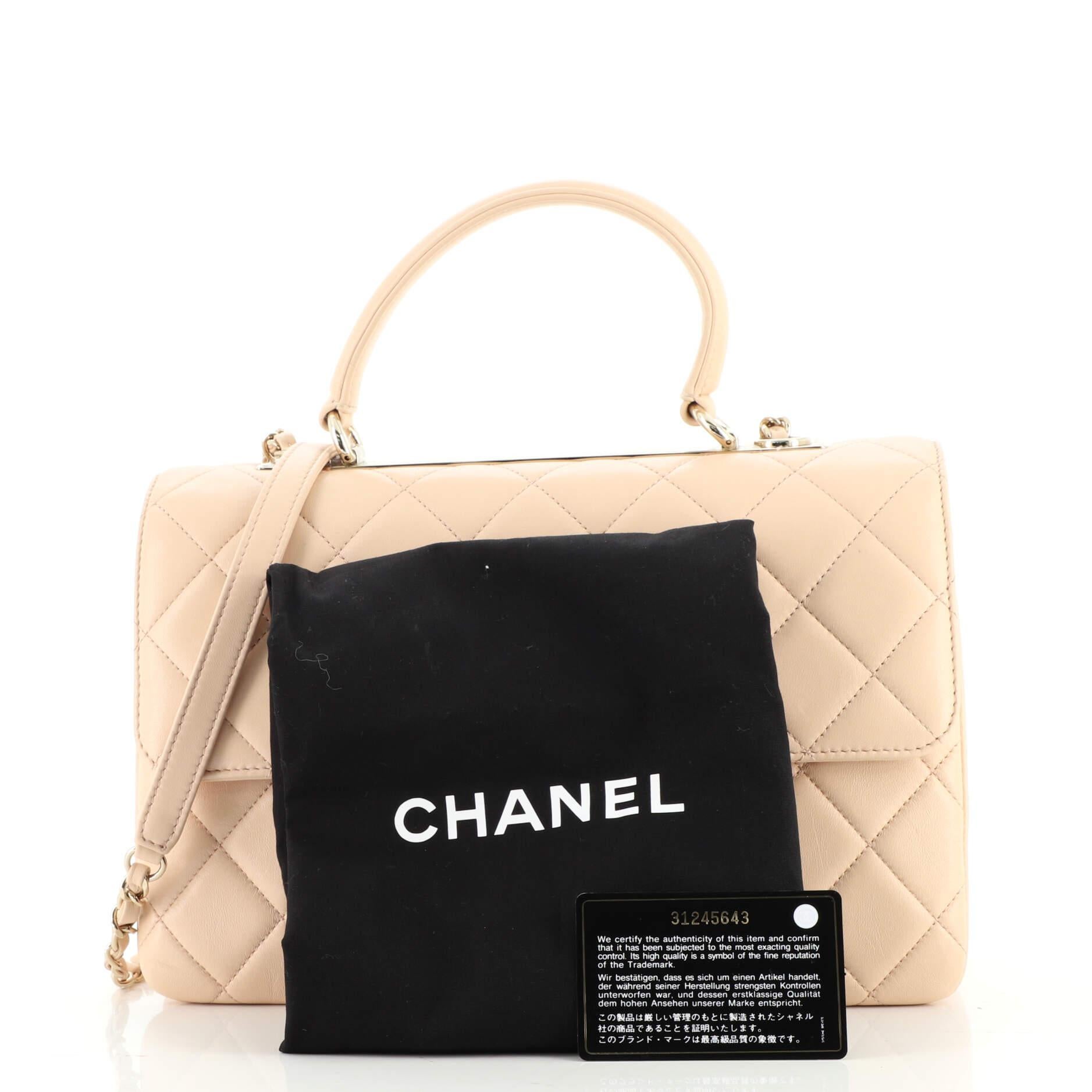 Chanel Trendy CC Top Handle Bag Quilted Lambskin Medium at 1stDibs | cc ...