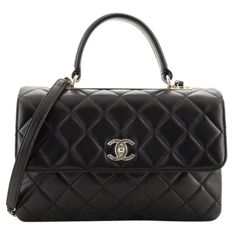 Chanel Trendy CC Top Handle Bag Quilted Lambskin Medium at 1stDibs