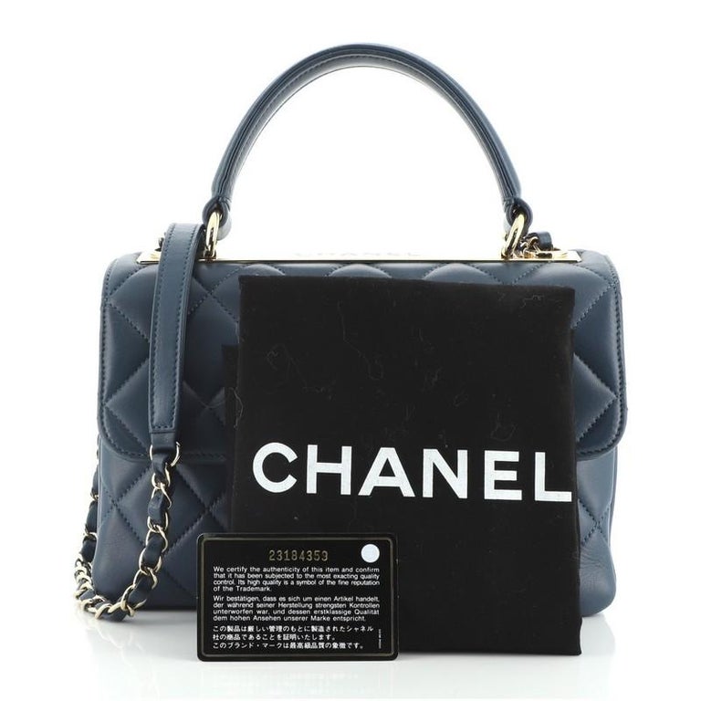 Chanel Trendy CC Top Handle Bag Quilted Lambskin Small at 1stDibs