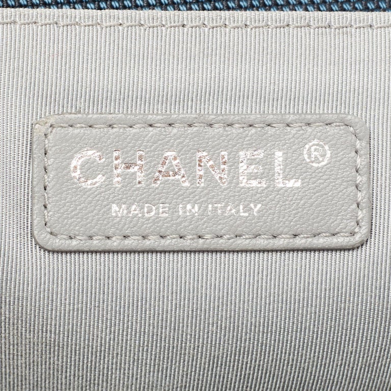 Chanel Tri Color Quilted Nylon Medium Boy Fluo Flap Bag For Sale at 1stDibs