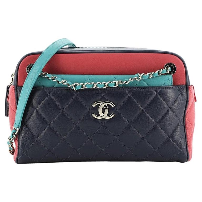 Chanel Tricolor CC Front Pocket Camera Case Quilted Goatskin Medium at ...