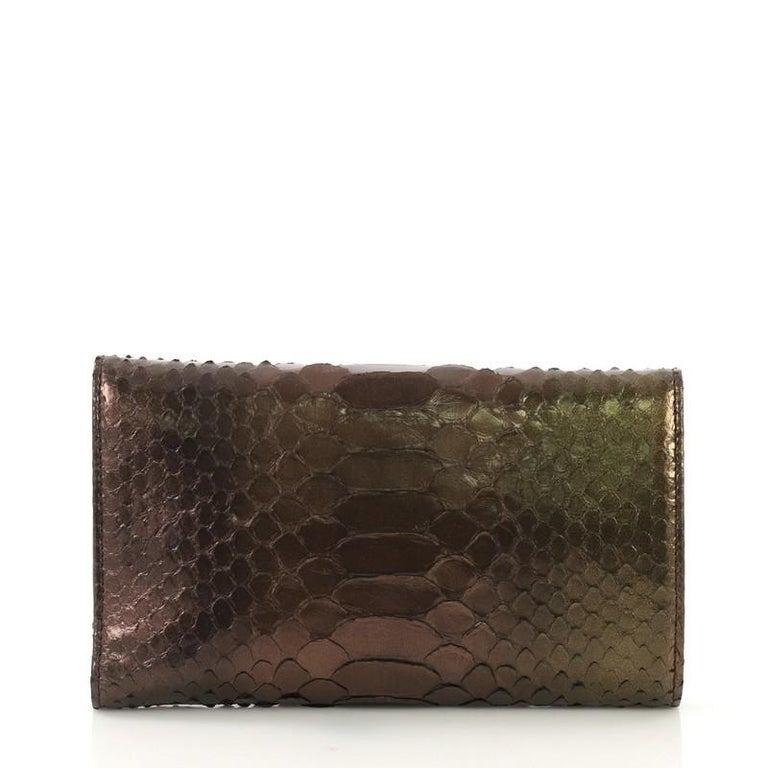 Chanel Trifold Wallet Python Medium at 1stDibs