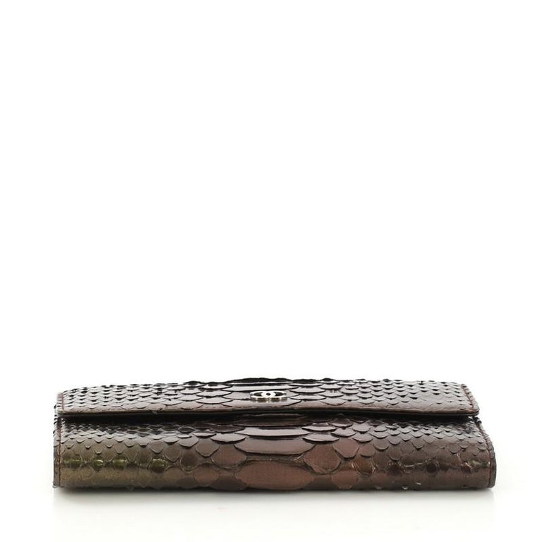Chanel Trifold Wallet Python Medium at 1stDibs