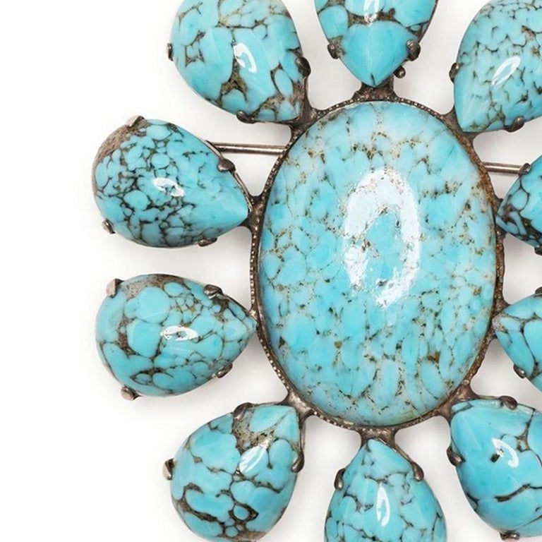 Chanel Turquoise gem stones brooch at 1stDibs