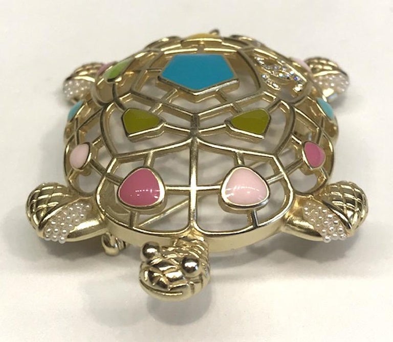 Chanel Turtle Brooch, 2019 Cruise Collection at 1stDibs