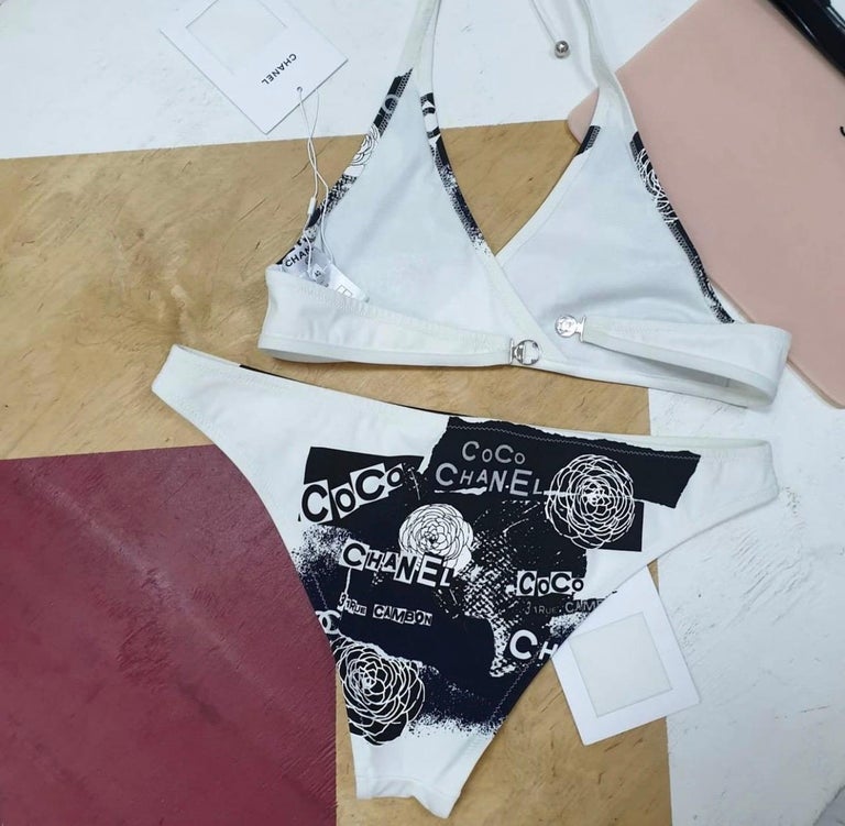 CHANEL Two-Piece Bikini Swimsuit For Sale at 1stDibs | chanel bathing ...