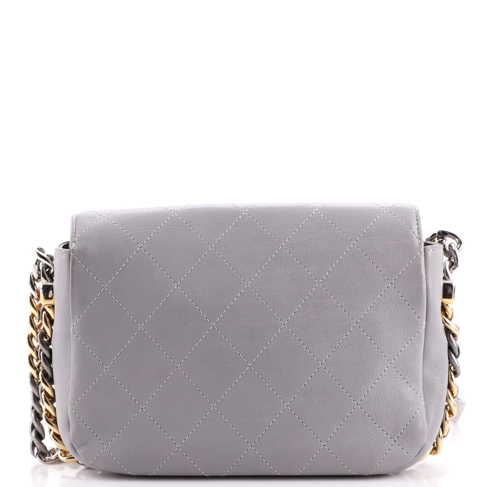 Chanel Two Tone Envelope Flap Bag Quilted Calfskin Medium For Sale at ...
