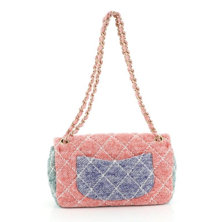 Chanel Ultimate Stitch Flap Bag Multicolor Quilted Jersey Medium at 1stDibs