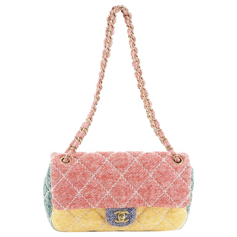Chanel Ultimate Stitch Flap Bag Multicolor Quilted Jersey Medium at 1stDibs