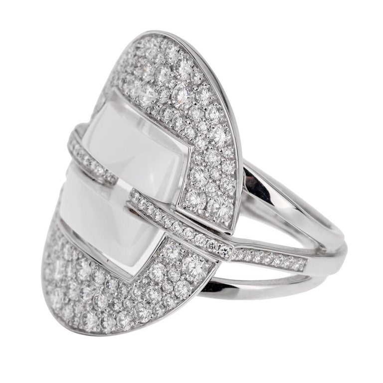 Chanel Ultra Diamond White Gold Ceramic Ring For Sale at 1stDibs