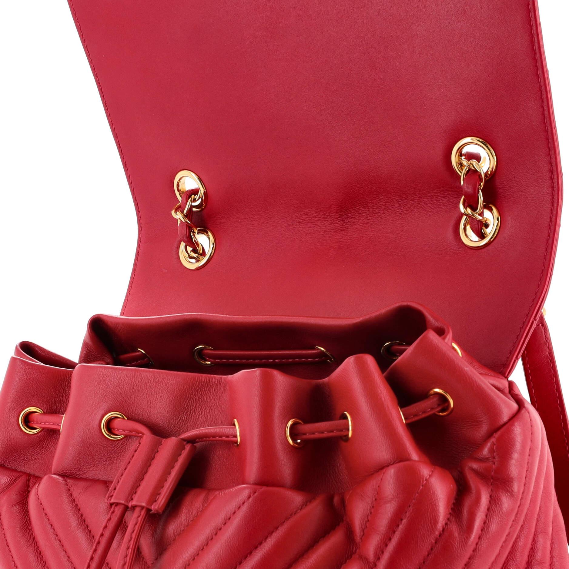 Chanel Urban Spirit Backpack Chevron Leather Large For Sale at 1stDibs