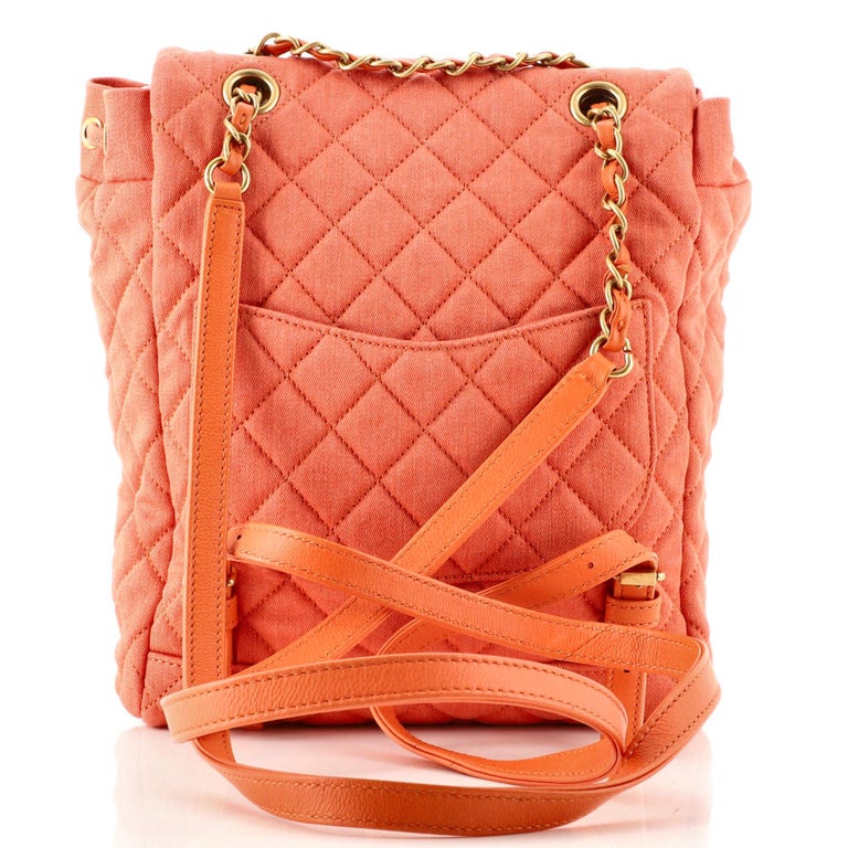 Chanel Urban Spirit Backpack Quilted Denim Small For Sale at 1stDibs