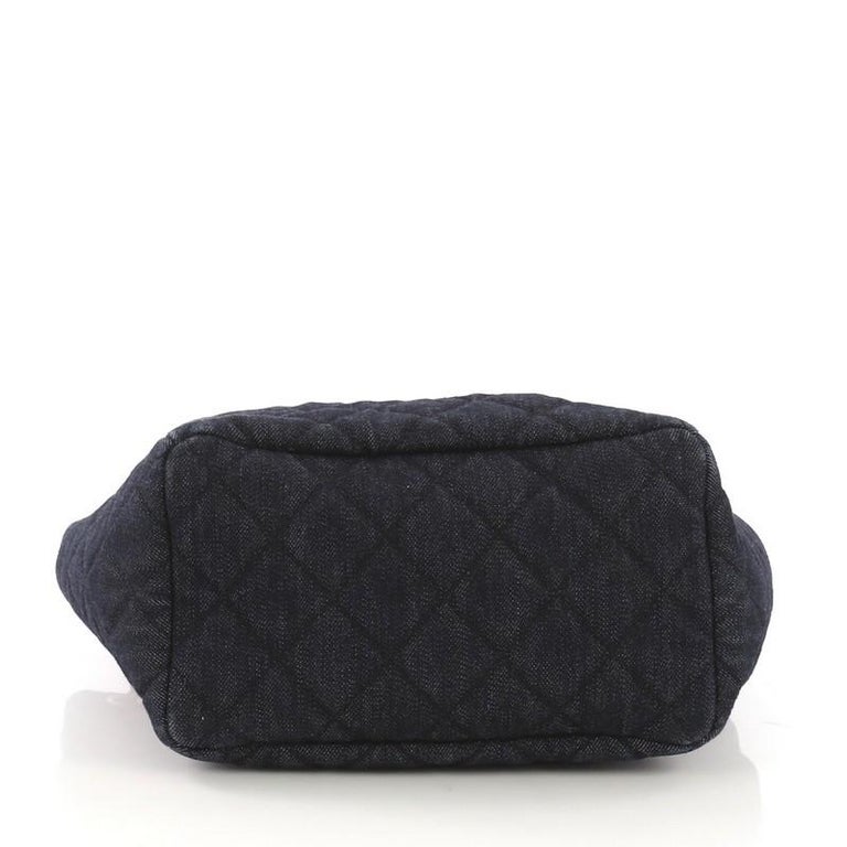Chanel Urban Spirit Drawstring Bag Quilted Denim Small at 1stDibs