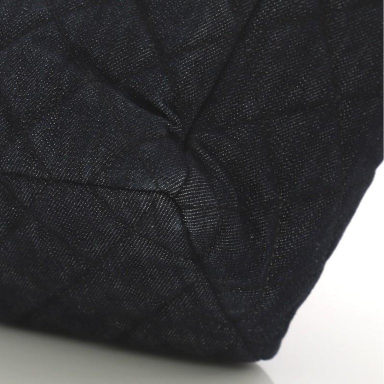 Chanel Urban Spirit Drawstring Bag Quilted Denim Small at 1stDibs