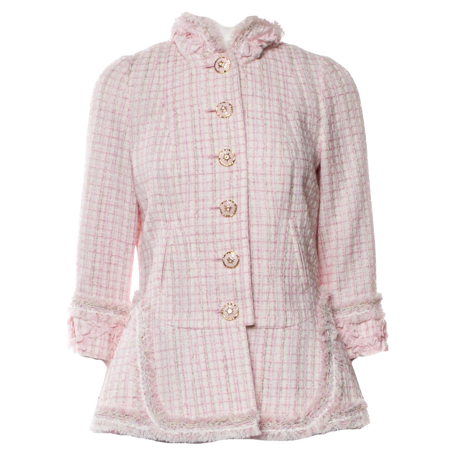 Chanel Versailles Collection Barbie Pink Tweed Jacket For Sale at 1stDibs