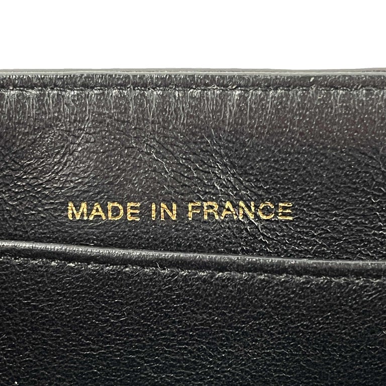 CHANEL Vintage 1990's Camellia Mini Evening Flap Black Crossbody at 1stDibs