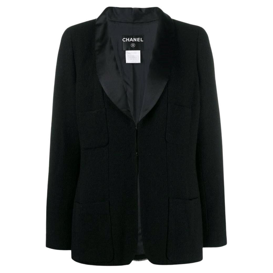 Chanel Vintage wool-cotton-mohair tweed 2000s jacket For Sale at 1stDibs