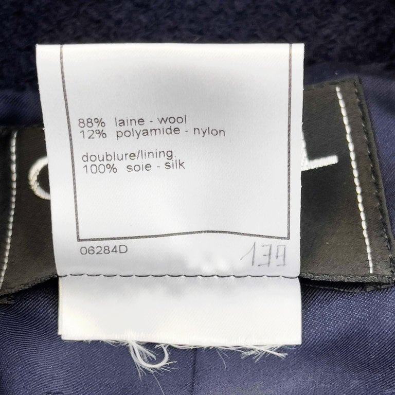 CHANEL- Vintage 90s 97A Boucle Jacket and Pant Set - Navy Blue - 42 US ...