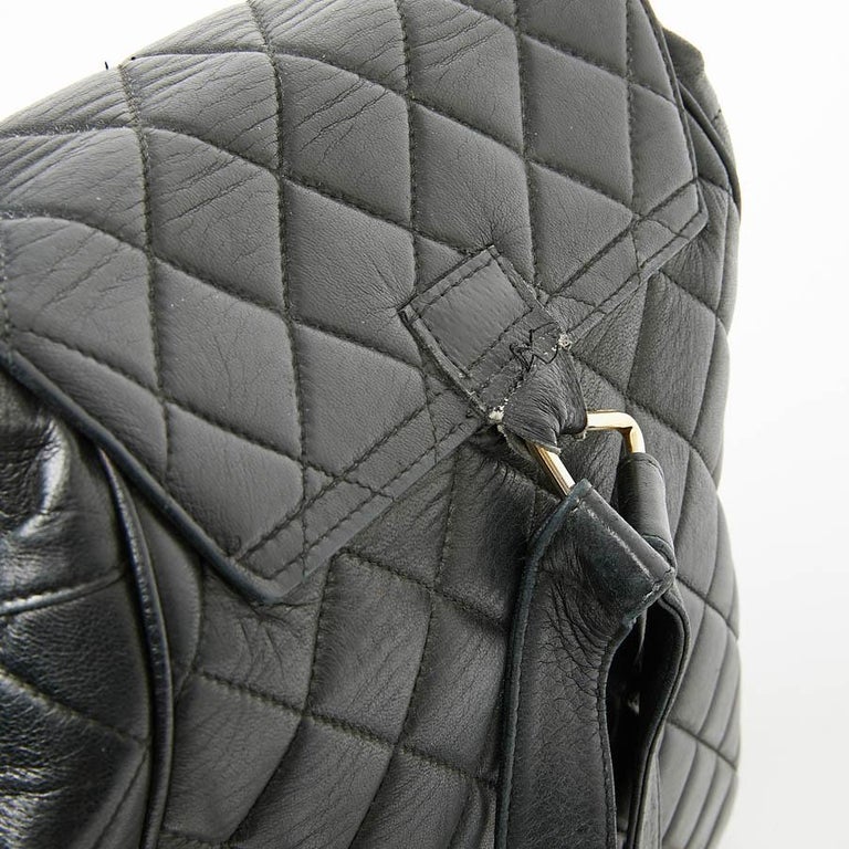 CHANEL Vintage Black Leather Backpack at 1stDibs | vintage chanel ...