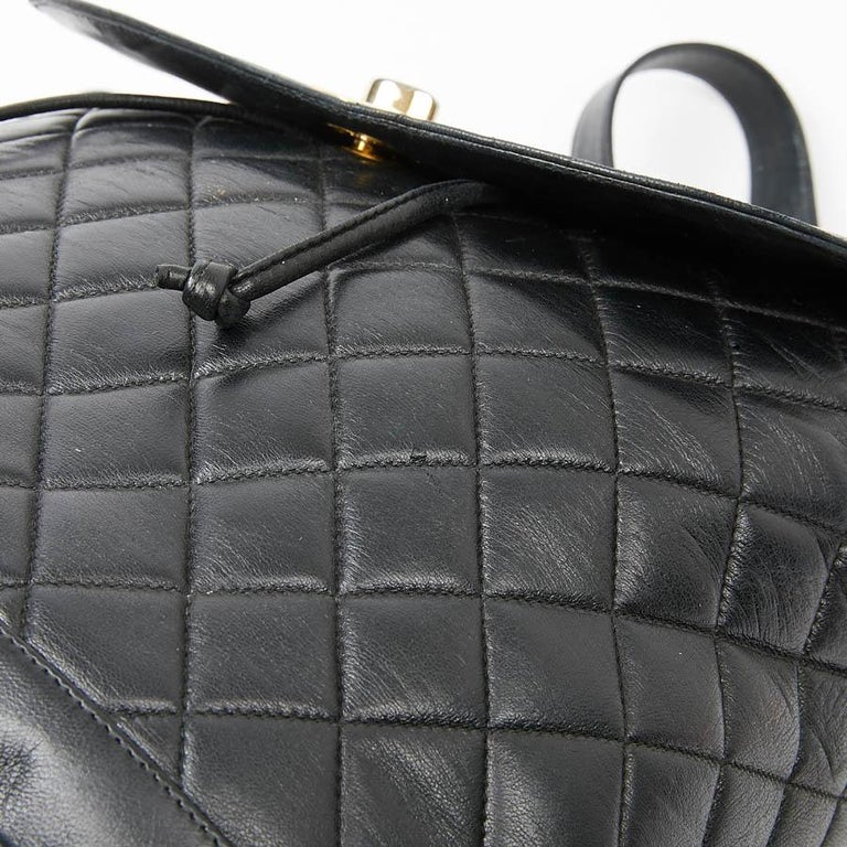 CHANEL Vintage Black Leather Backpack at 1stDibs | vintage chanel ...