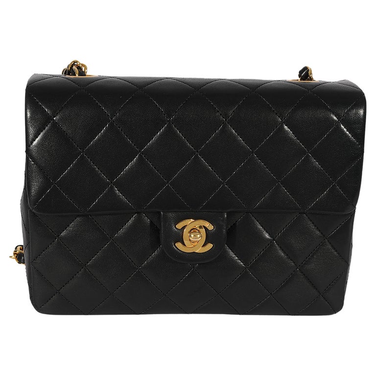 Chanel Vintage Black Quilted Lambskin Classic Mini Flap Bag For Sale at ...