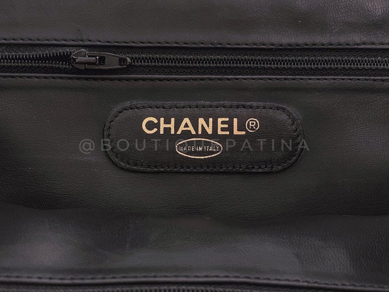 Chanel Vintage Black Quilted Supermodel XL Weekender Tote Bag 24k GHW ...