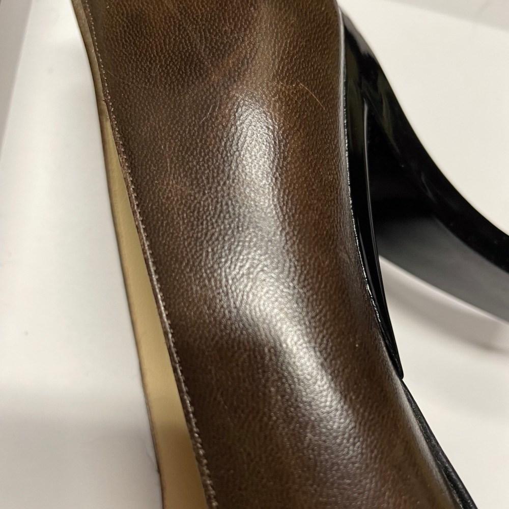 Chanel Vintage brown 2000s leather décolleté For Sale at 1stDibs