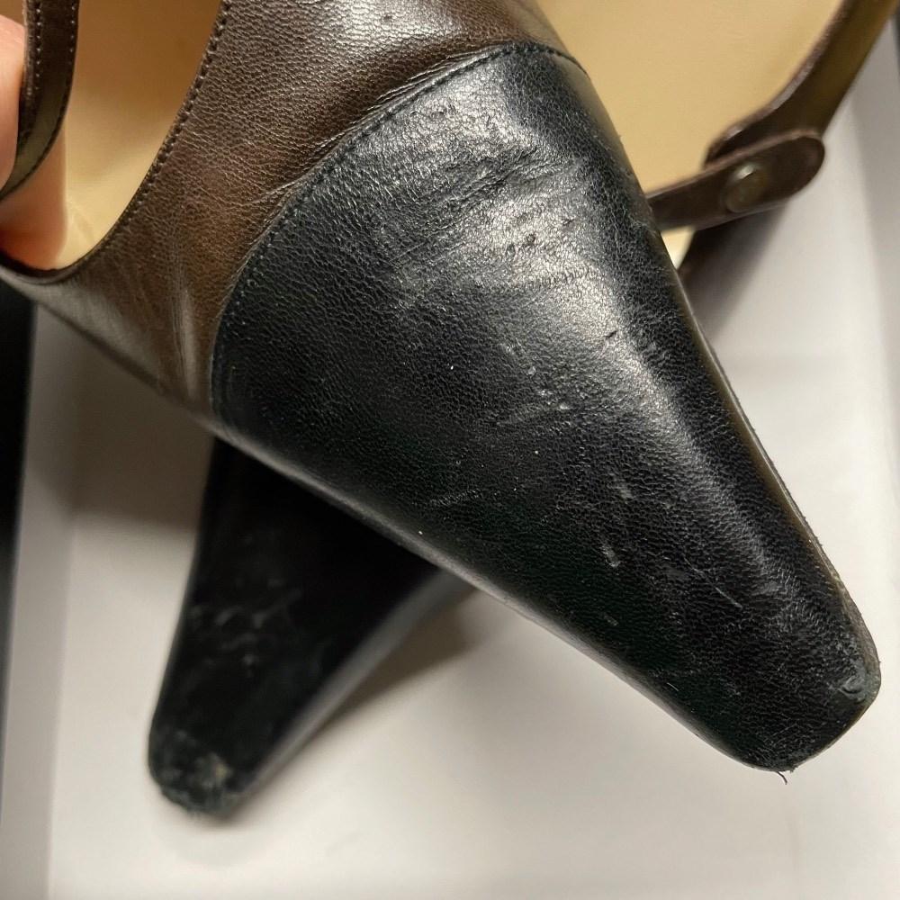 Chanel Vintage brown 2000s leather décolleté For Sale at 1stDibs