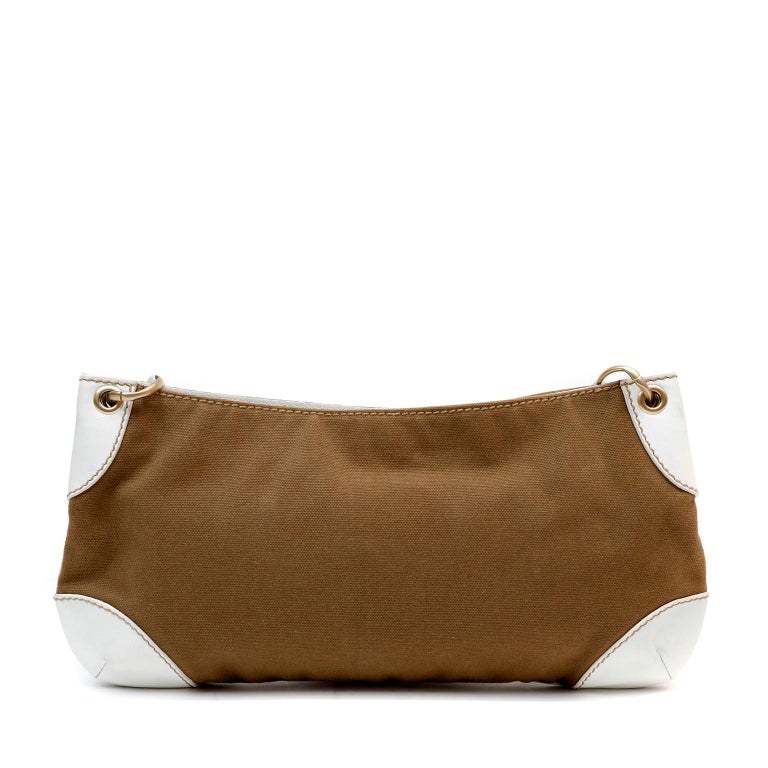 Chanel Vintage Brown Canvas Olsen Bag For Sale at 1stDibs
