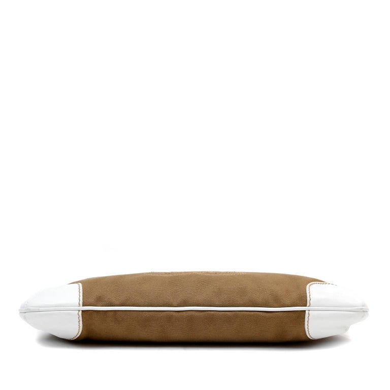 Chanel Vintage Brown Canvas Olsen Bag For Sale at 1stDibs